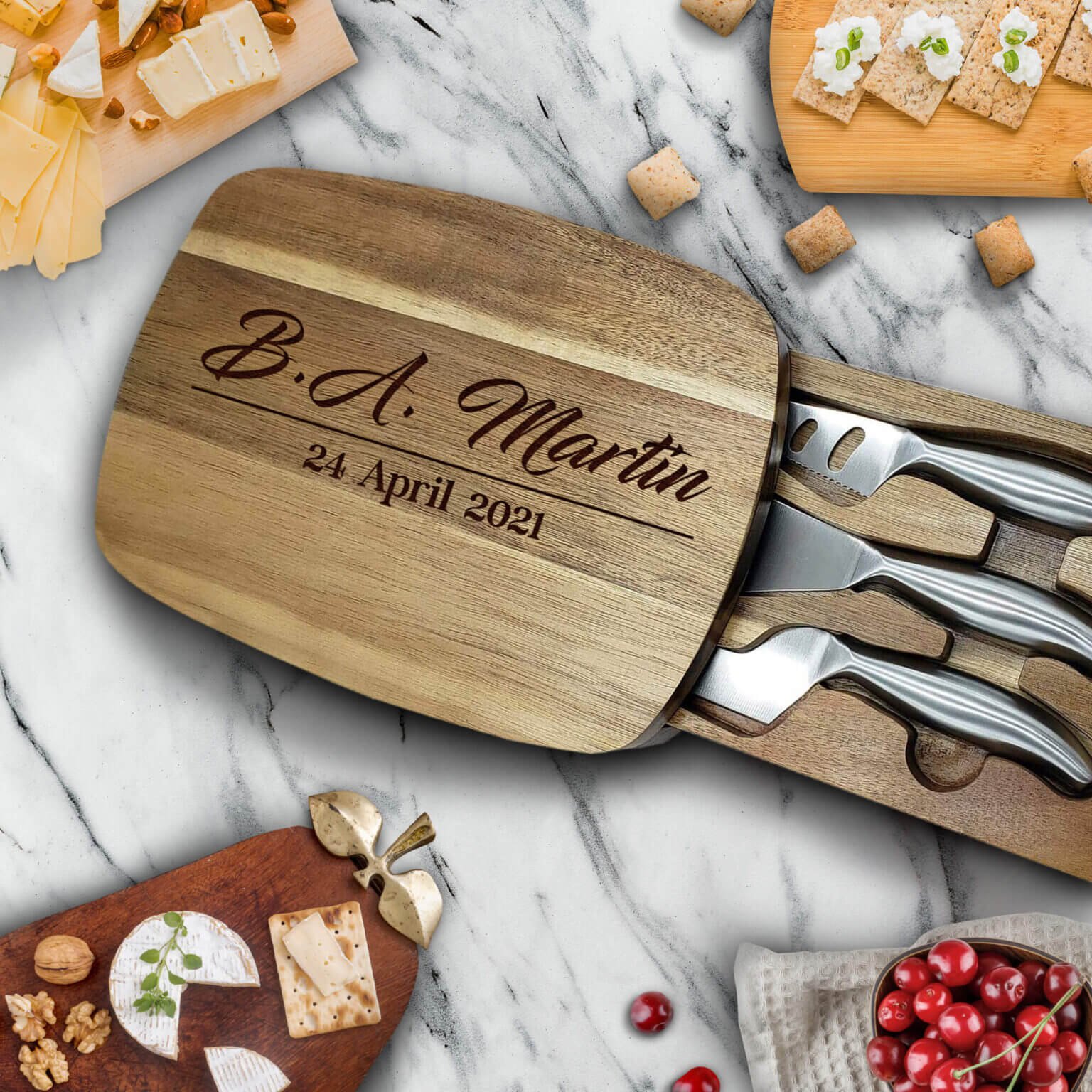 Buy Personalized Cheese Board Set in Los Angeles, California