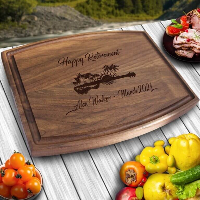 Custom Retirement Cutting Boards, Engraved Retirement Gift