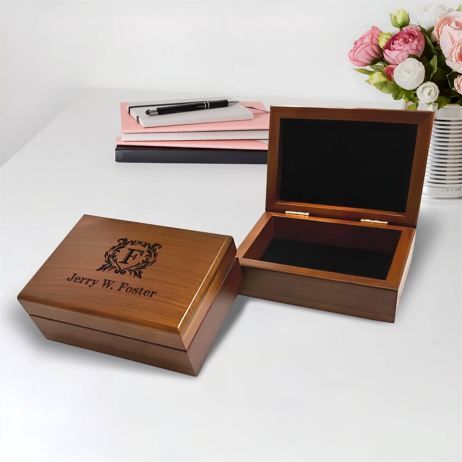 Personalized Wooden Keepsake, Engraved Memory Box