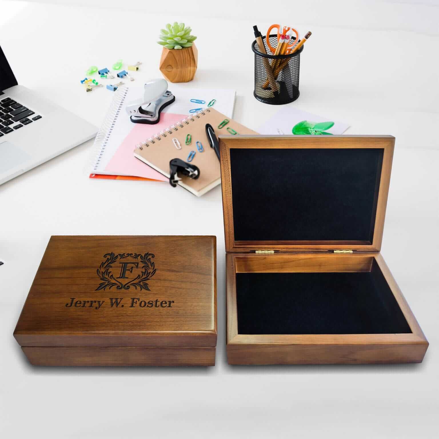 Personalized Wooden Keepsake, Engraved Memory Box