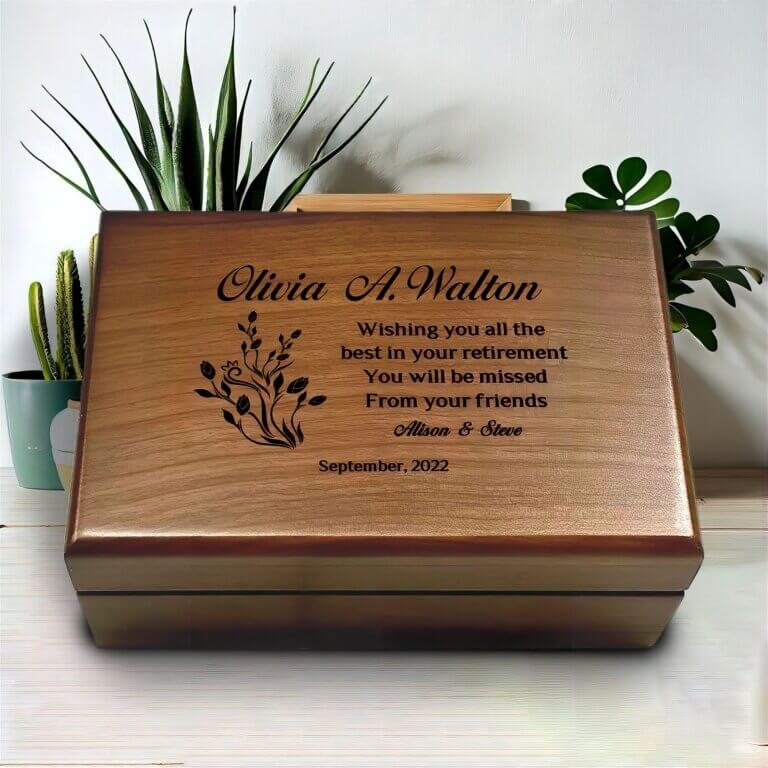 Retirement Memory Box, Keepsake Box for Retired